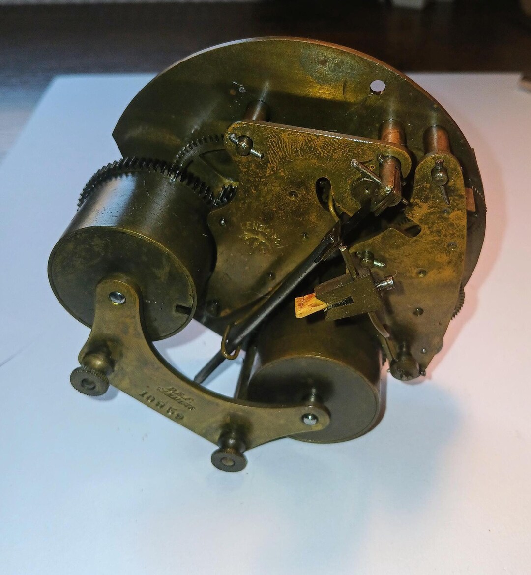 Brass Lenzkirch (A.G.U) 21 May 1878 Spring Driven Wall Clock Movement ...