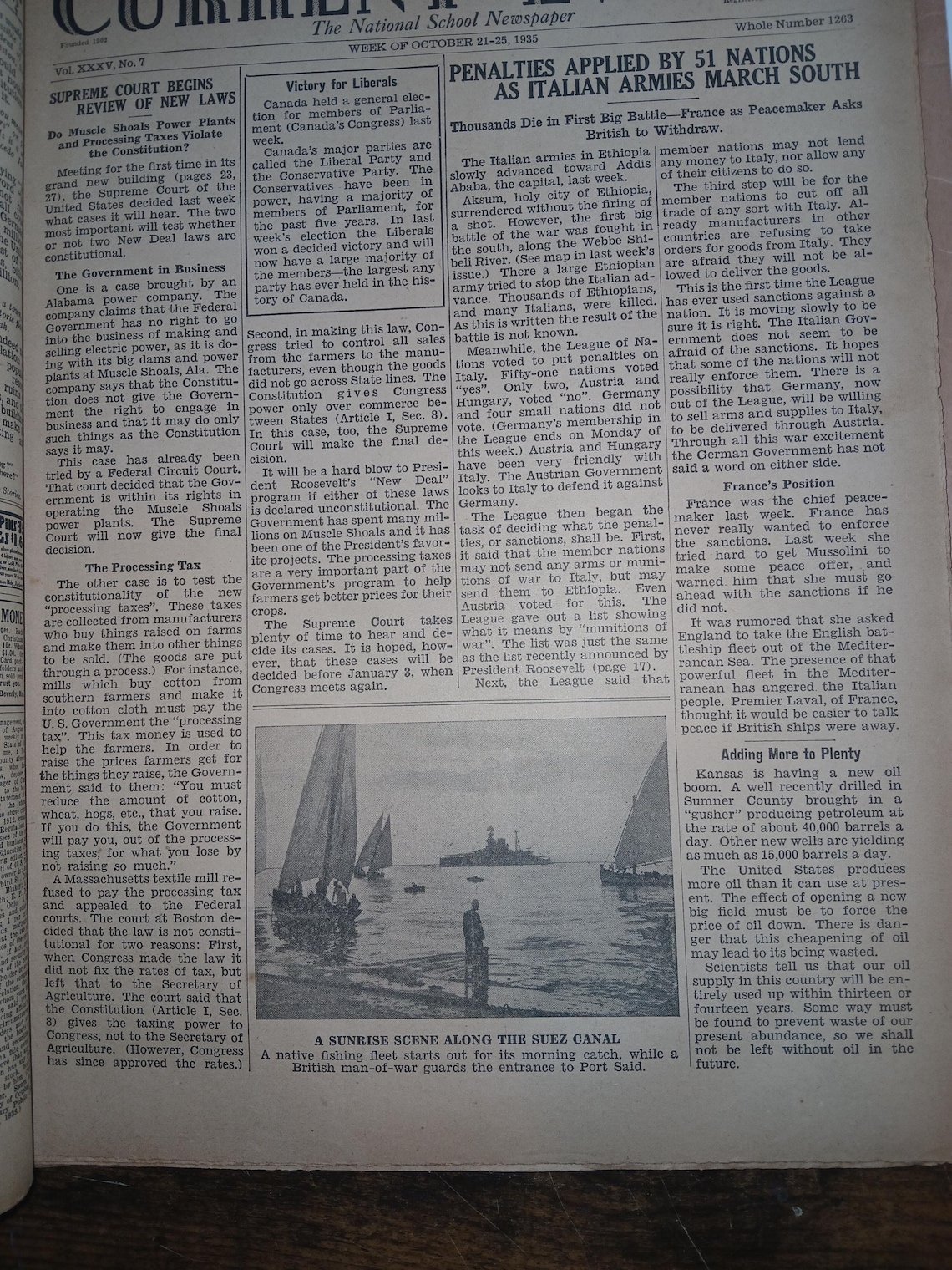 Vintage My Weekly Reader, 1935-36 National School Newspaper - Etsy