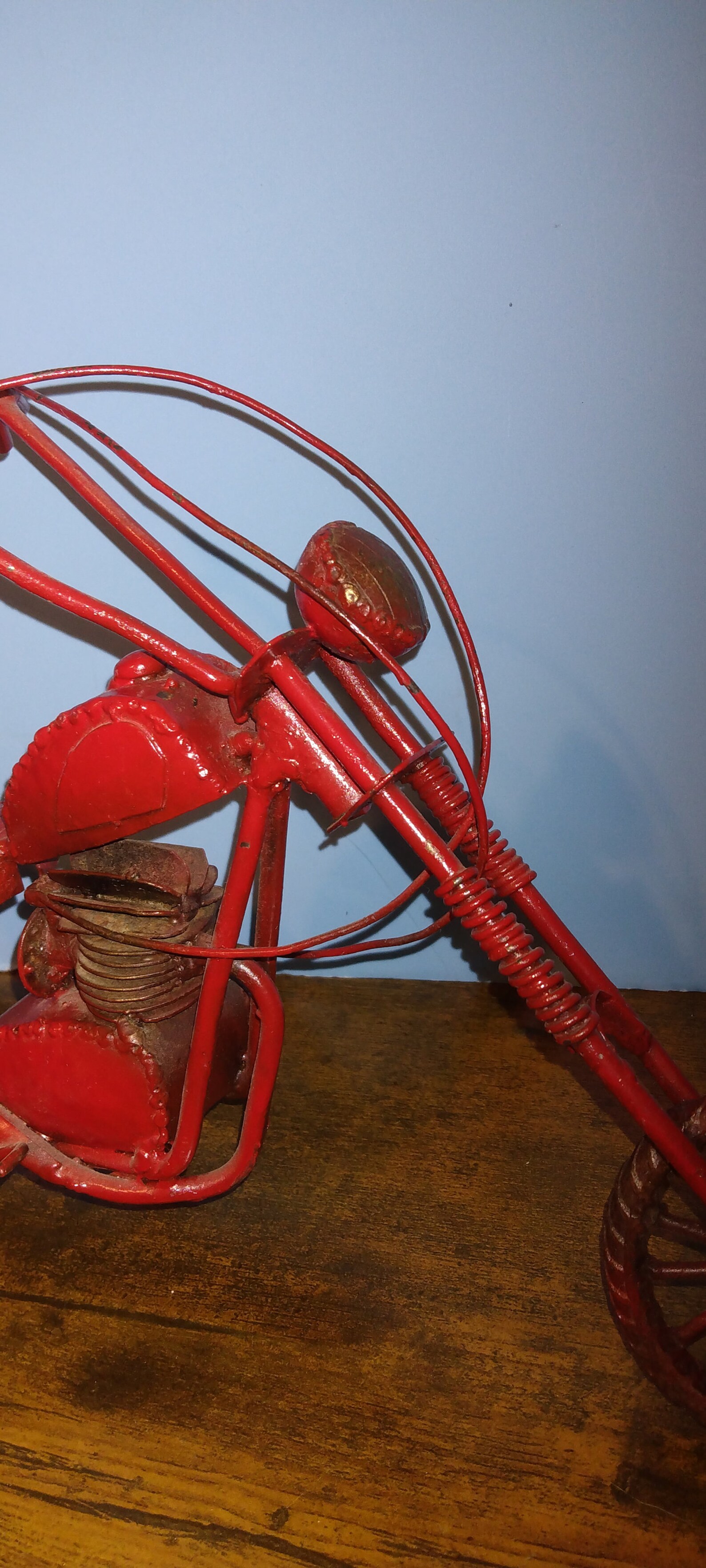 Rare Red Handmade Chopper Motorcycle Figurine Used - Etsy