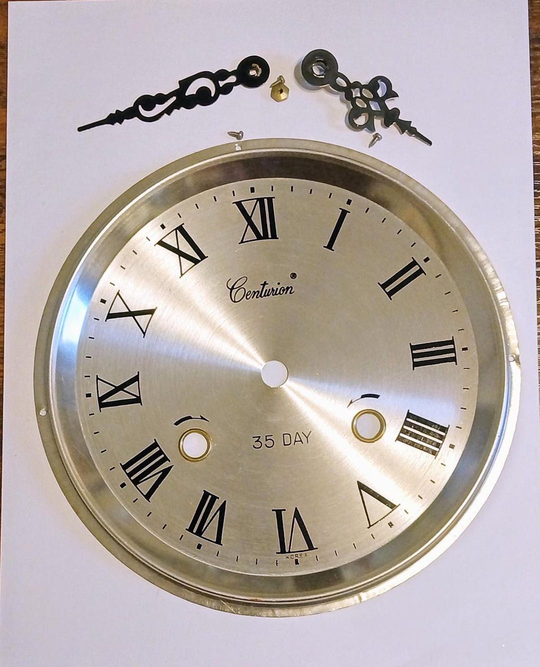 Silver Round Metal Clock Dial With Clock Hands for Centurion 35 Day 7 ...