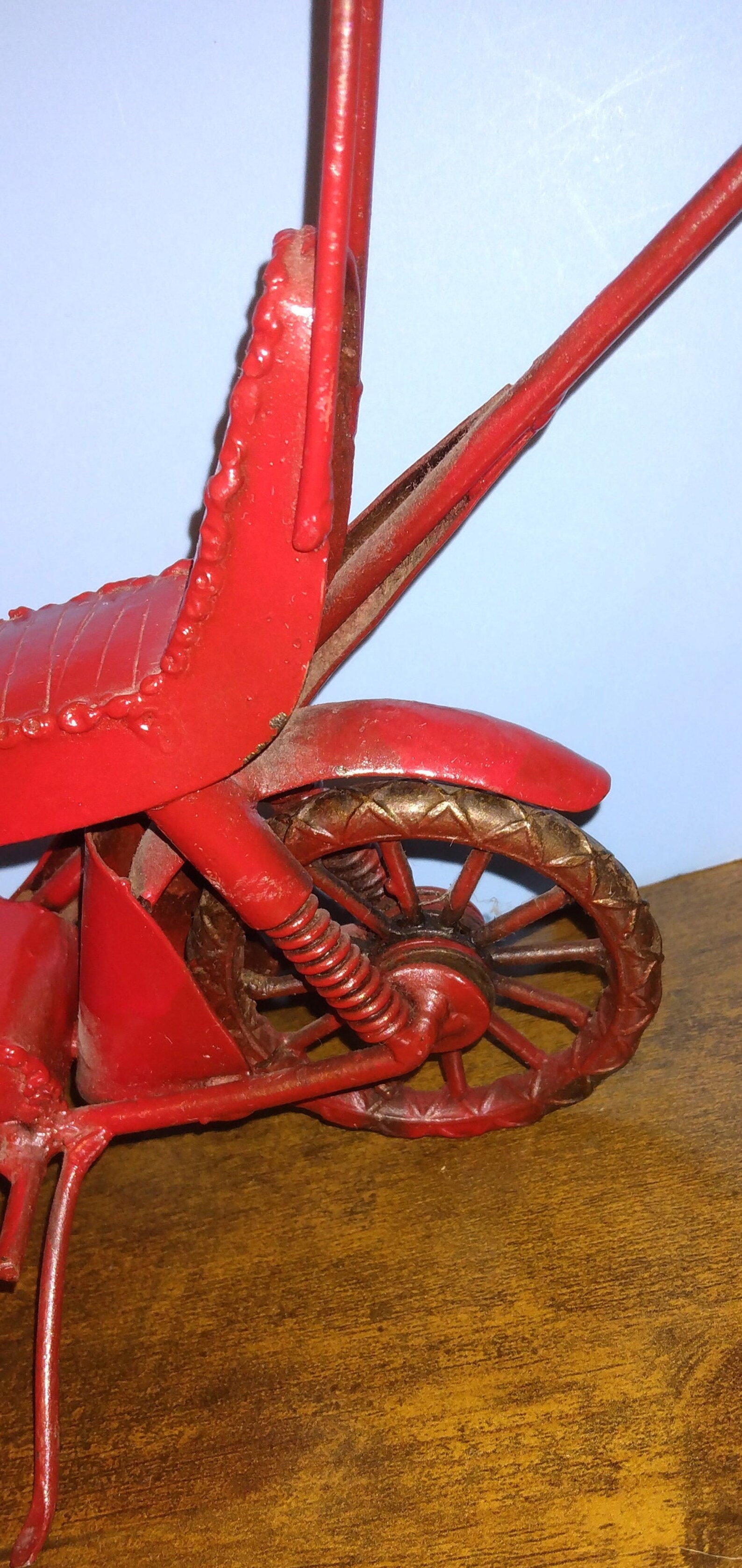 Rare Red Handmade Chopper Motorcycle Figurine Used - Etsy