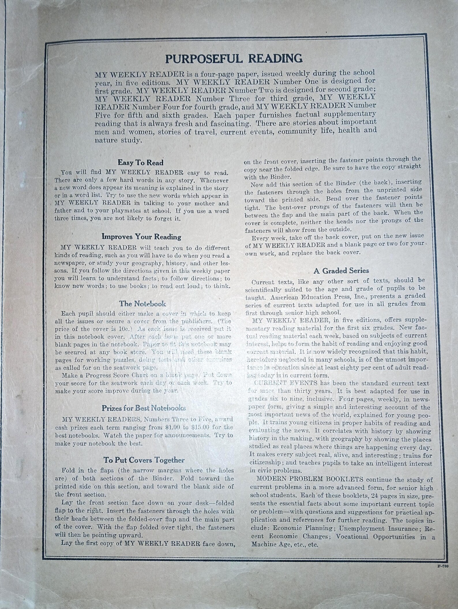 Vintage My Weekly Reader, 1935-36 National School Newspaper - Etsy