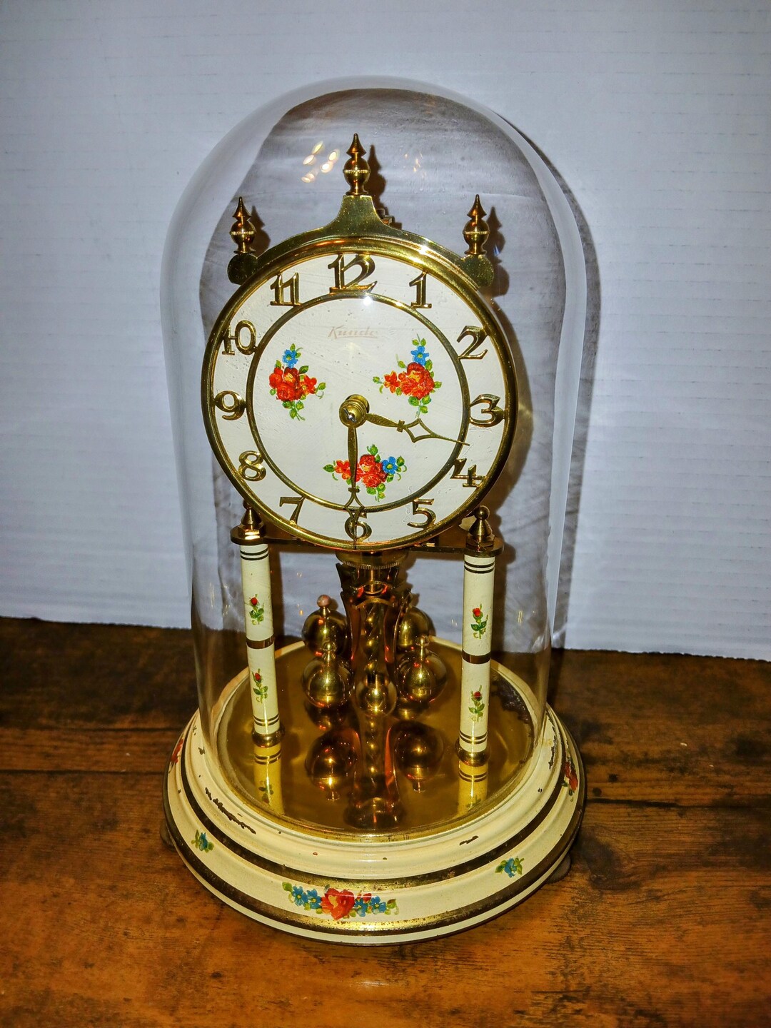 Bass and Glass 400 Day Torsion German Anniversary Metal 11" Clock With ...