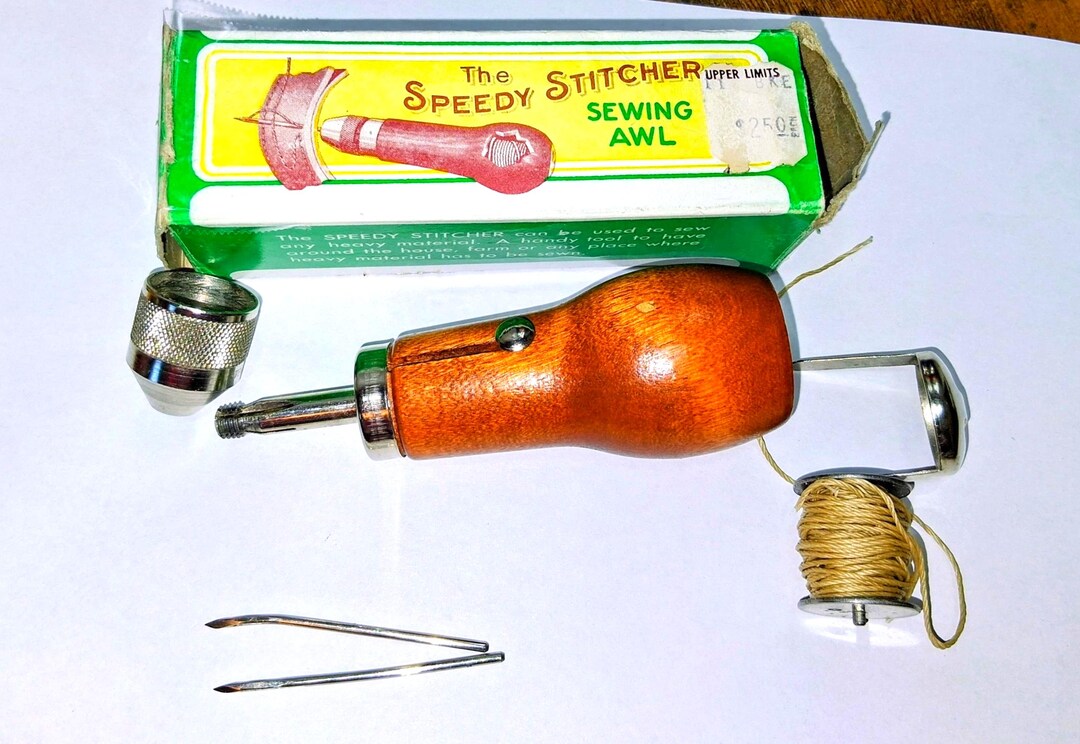 The Speedy Stitcher Sewing Hand-held Tool Kit AWL by Stewart MFG Used ...
