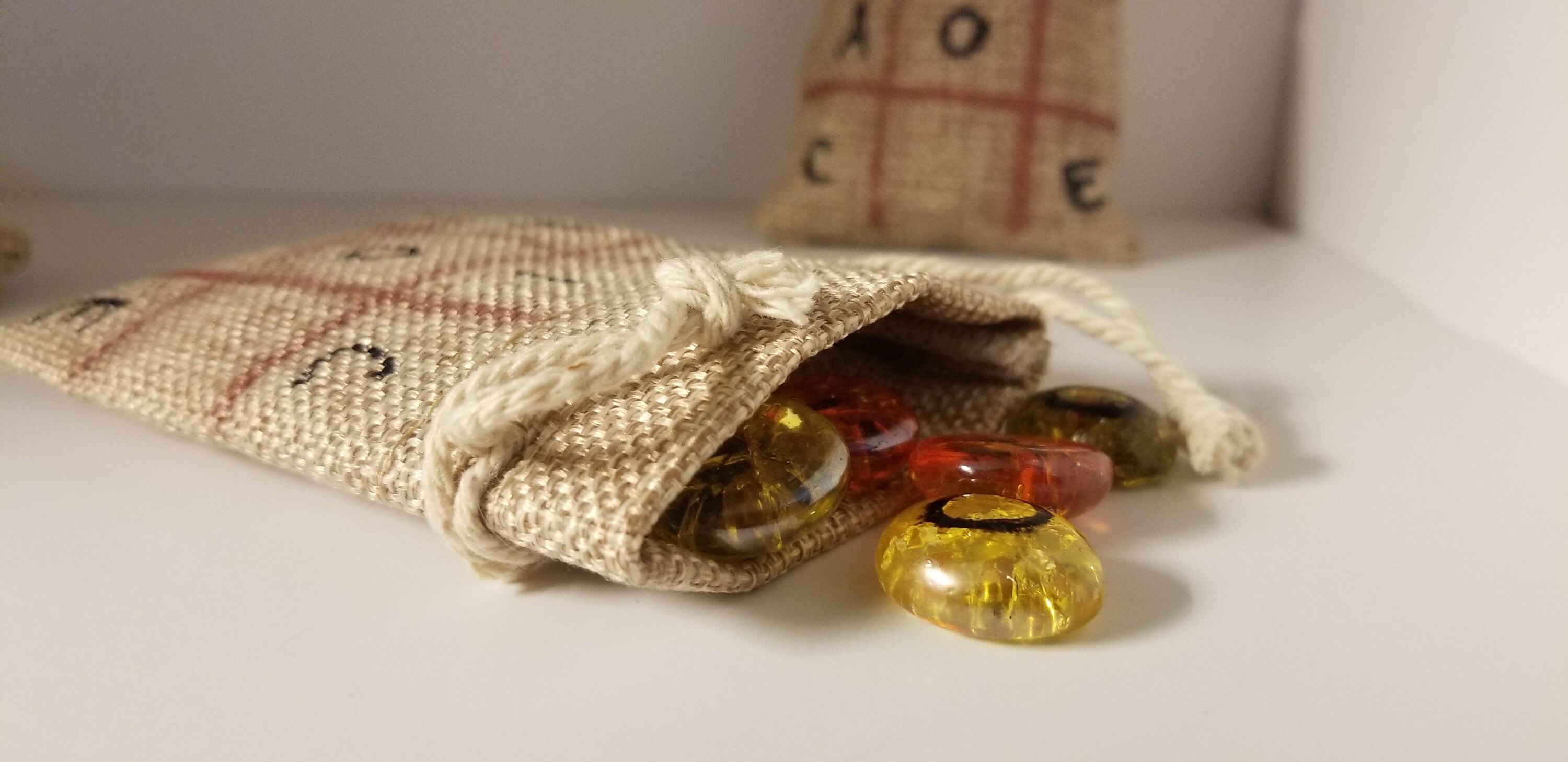 Tic-tac-toe travel game mini game bag Tic tac toe classic | Etsy