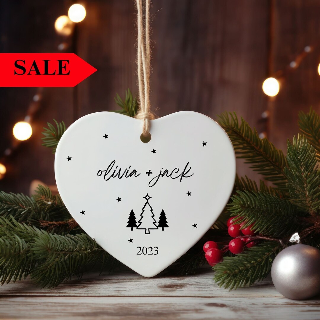 Couples Christmas Ornament - Personalized Couple Names Christmas ...