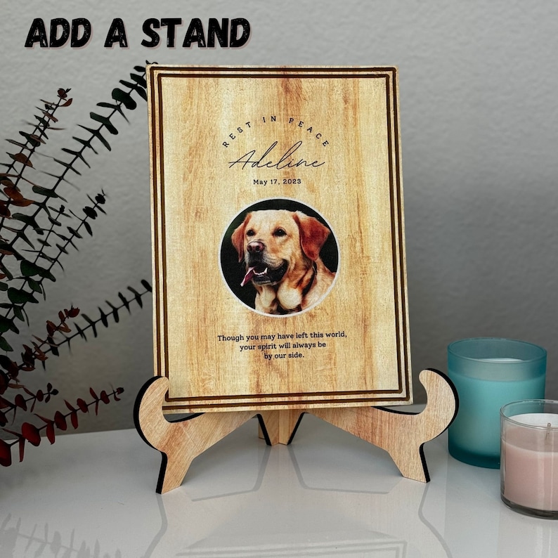 Pet Memorial Plaque, Wood Photo Block, Dog Sympathy Gift - Etsy