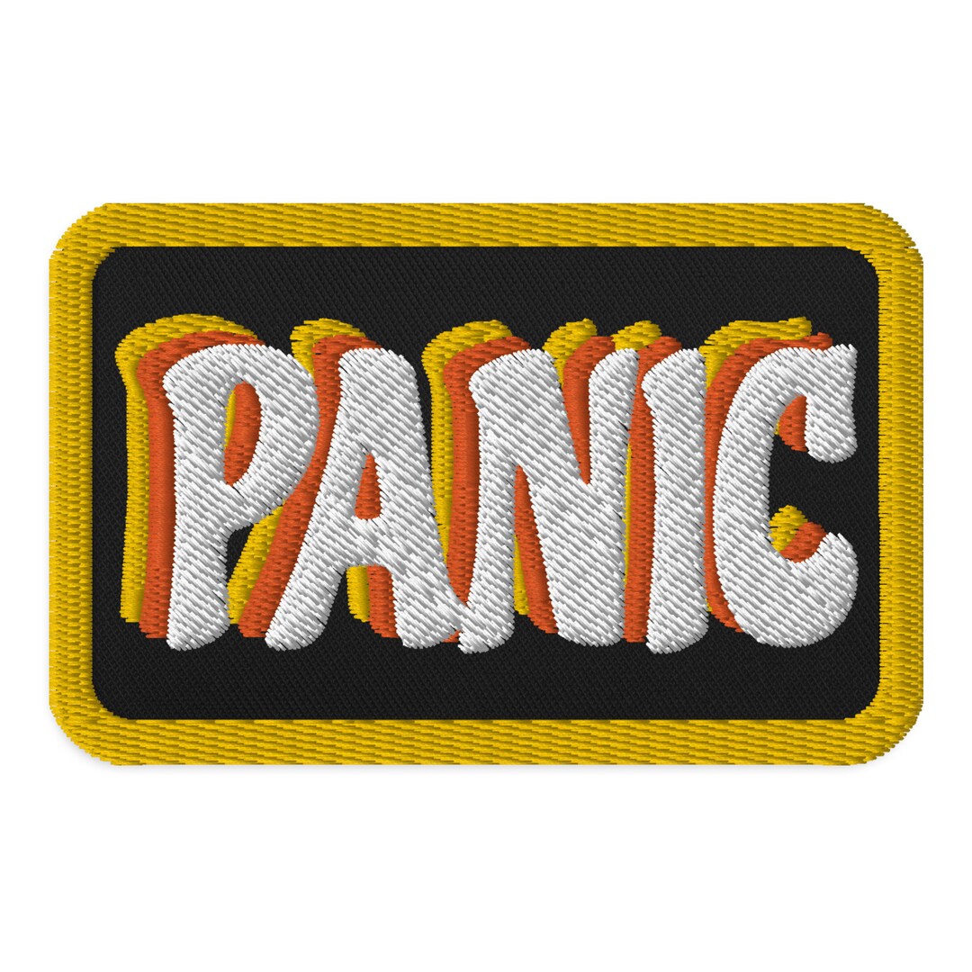 Panic Retro Embroidered Patch | 3.5″×2.25″ - Etsy