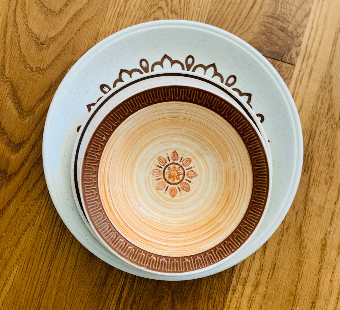 Mismatched 3 Piece Vintage Place Setting | Etsy