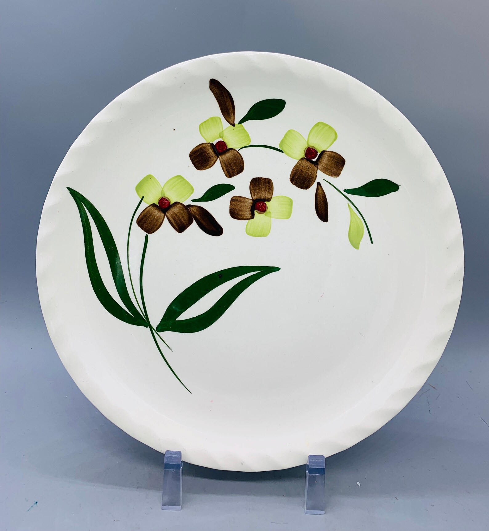Blue Ridge Dinnerware Spray Green and Brown Floral Luncheon - Etsy