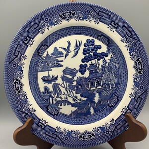 Churchill’s Willow Blue Dinner Plates, Square Salad Plates, Gravy Boat ...
