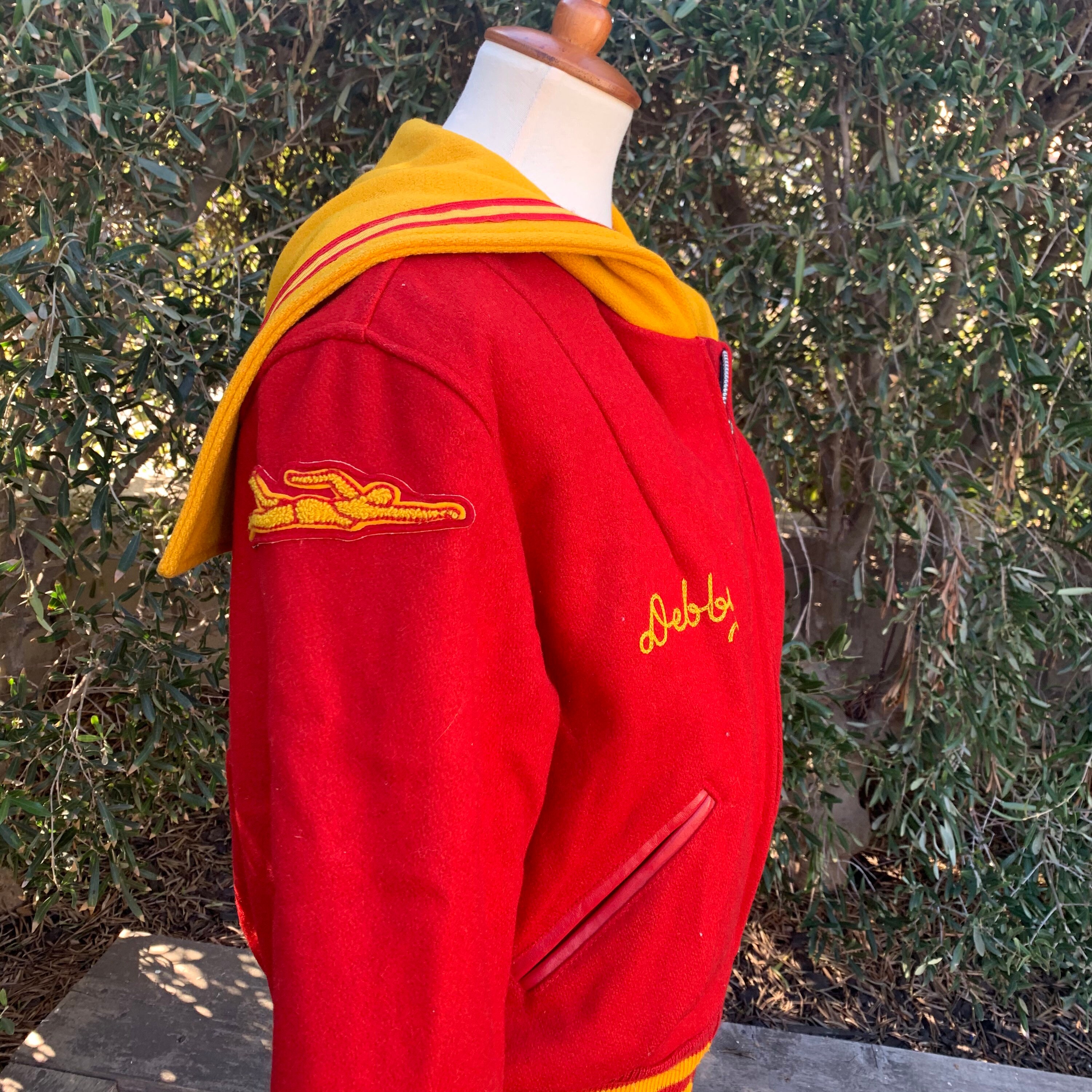 Vintage Varsity Trophy Jacket for Sibleys Swim Team | Etsy