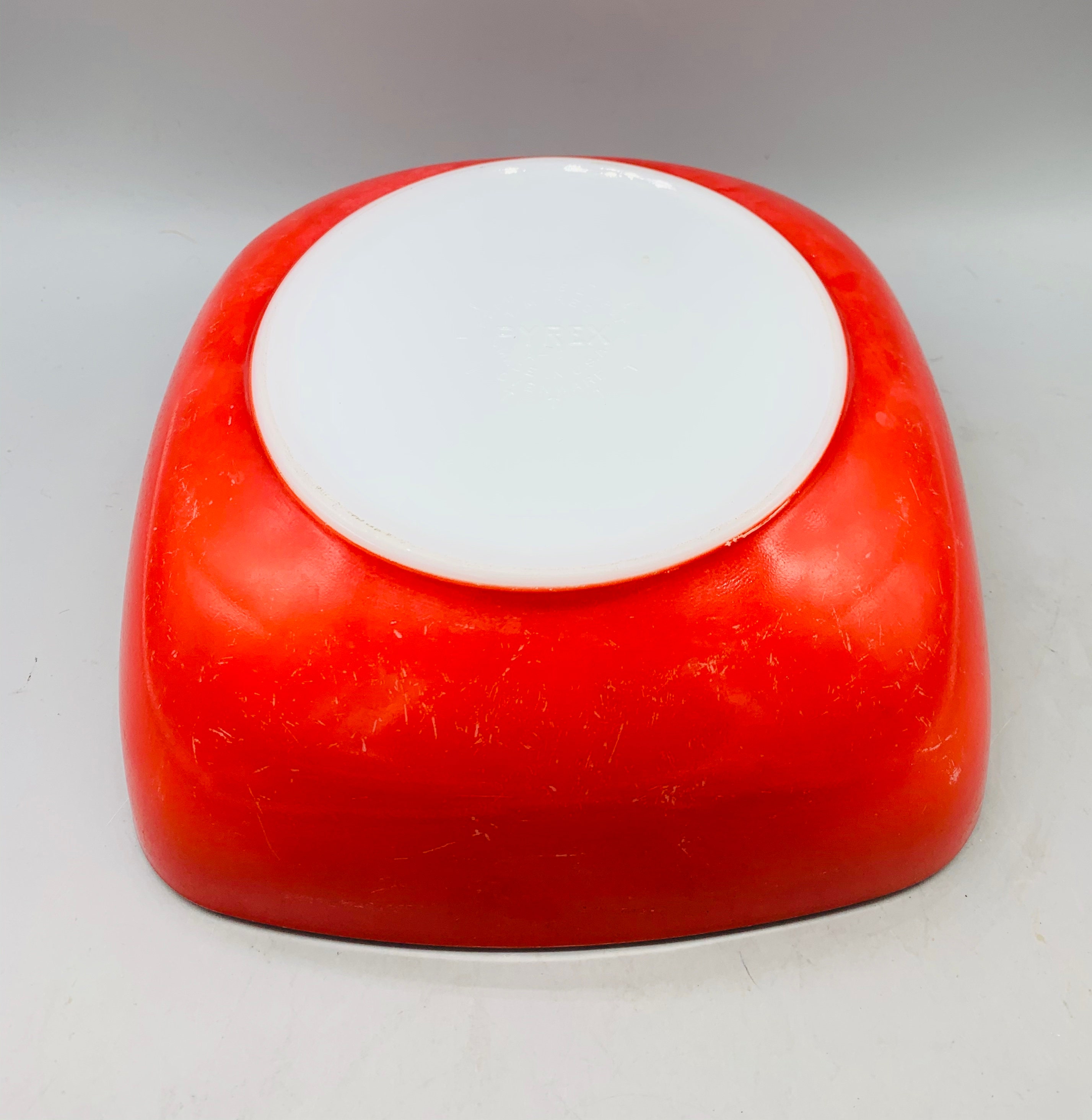 Pyrex Red Hostess Ware Red Square Pyrex Bowl | Etsy