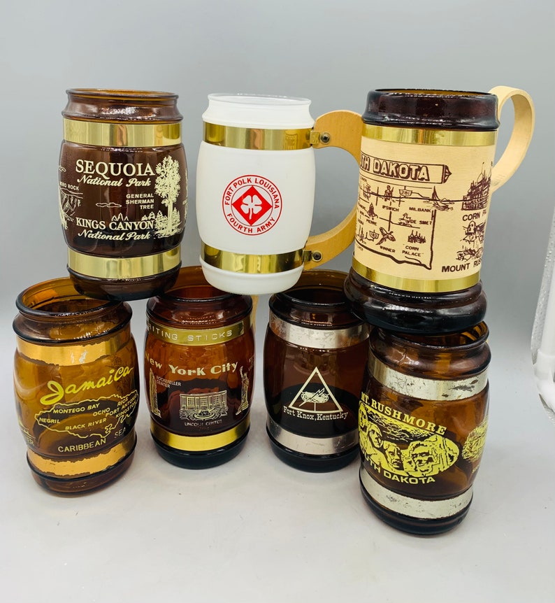 Vintage Siesta Ware Mugs & Other Location Glass Barrel Mugs - Etsy