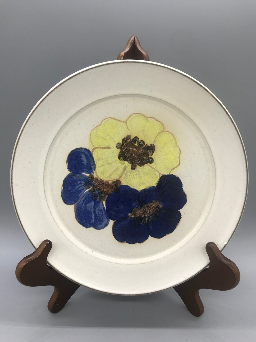 Denby Stoneware Potpourri Floral Hue Dinner Plates, Salad Plates and ...