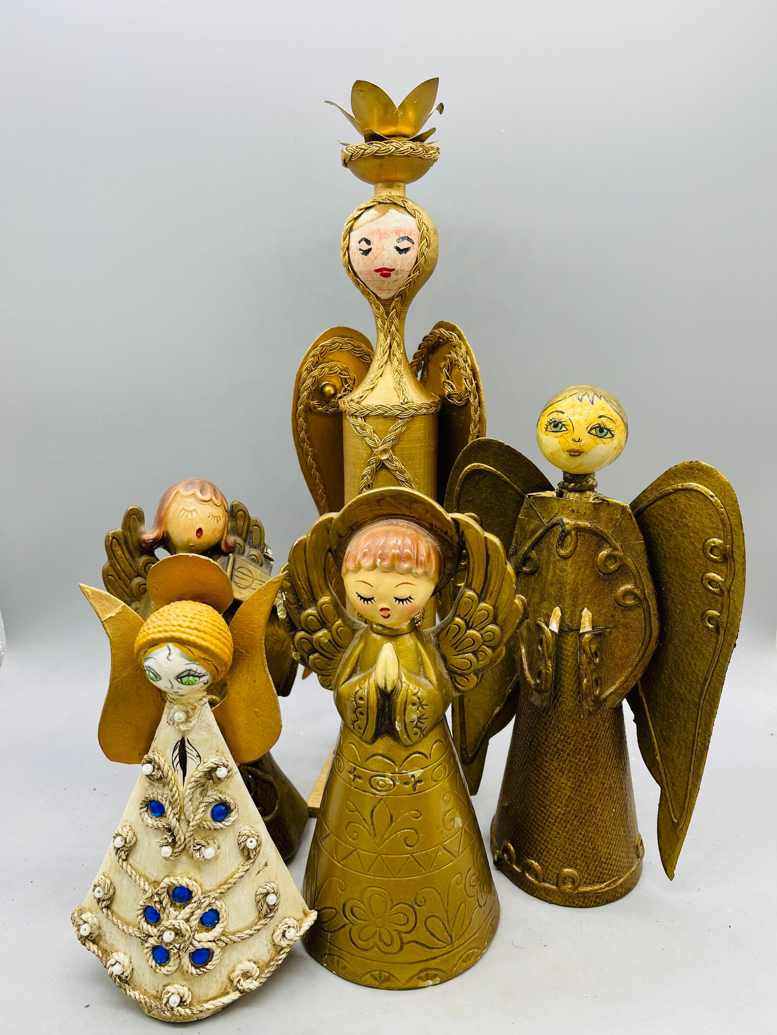 Vintage Dickson Angels and Other Christmas Angels in Gold Sold - Etsy