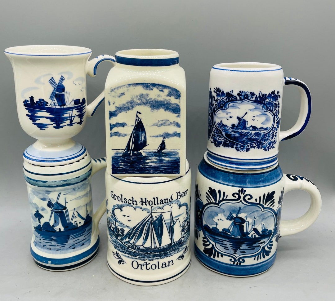 Vintage Delft Blue Steins Sold Individually - Etsy