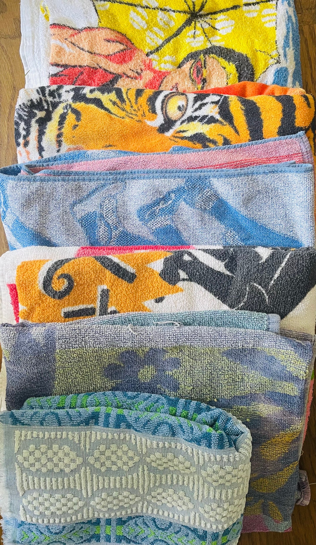 Vintage Beach Towels and Embellished Bath Towels Sold Individually - Etsy