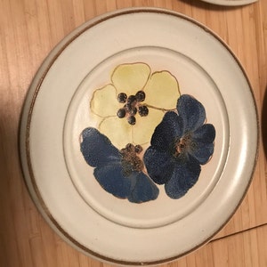 Denby Stoneware Potpourri Floral Hue Dinner Plates, Salad Plates and ...