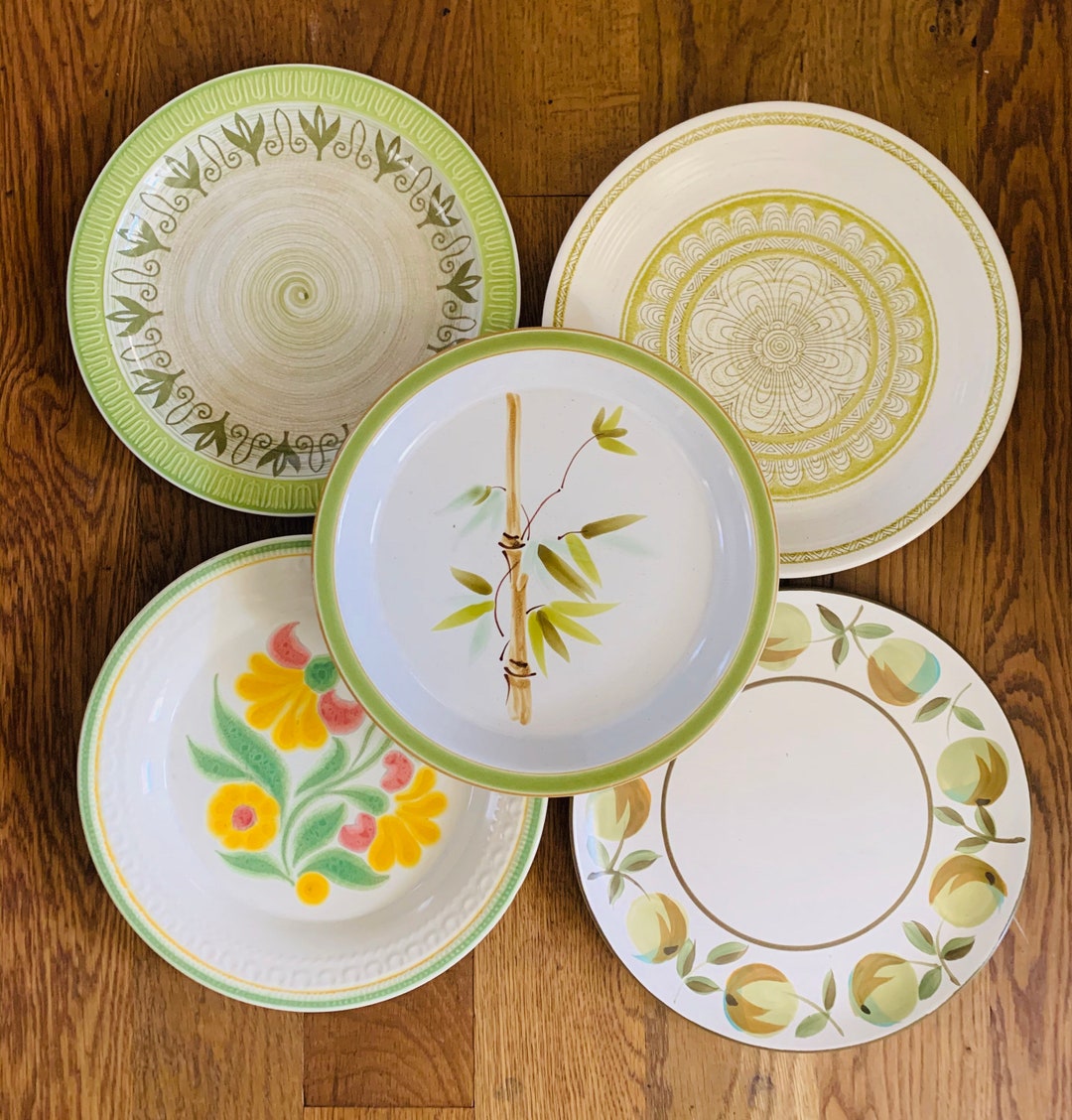 Mismatched Set of 5 1970s Dinner Plates/ Mix and Match Vintage ...