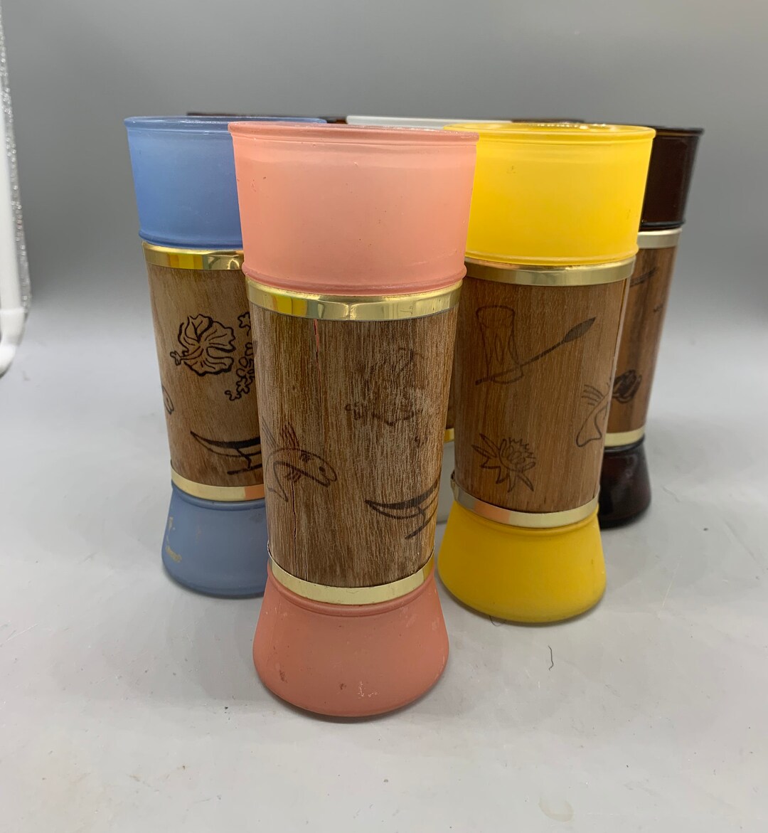 Two Separate Sets of Siesta Ware Coolers/ Vintage Pastel Set of Siesta ...