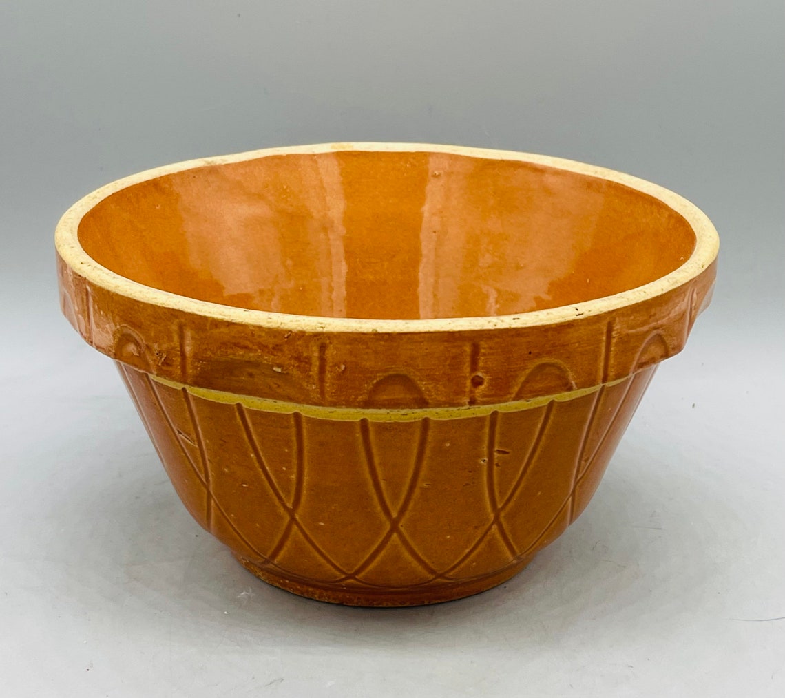 Antique Yellow Ware Mixing Bowl - Etsy
