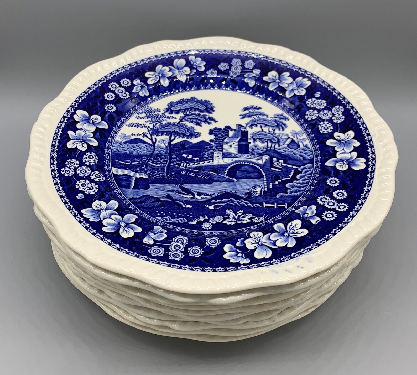 Spodes Tower A.k.a. Tower Blue Dinner Plates by Spode | Etsy