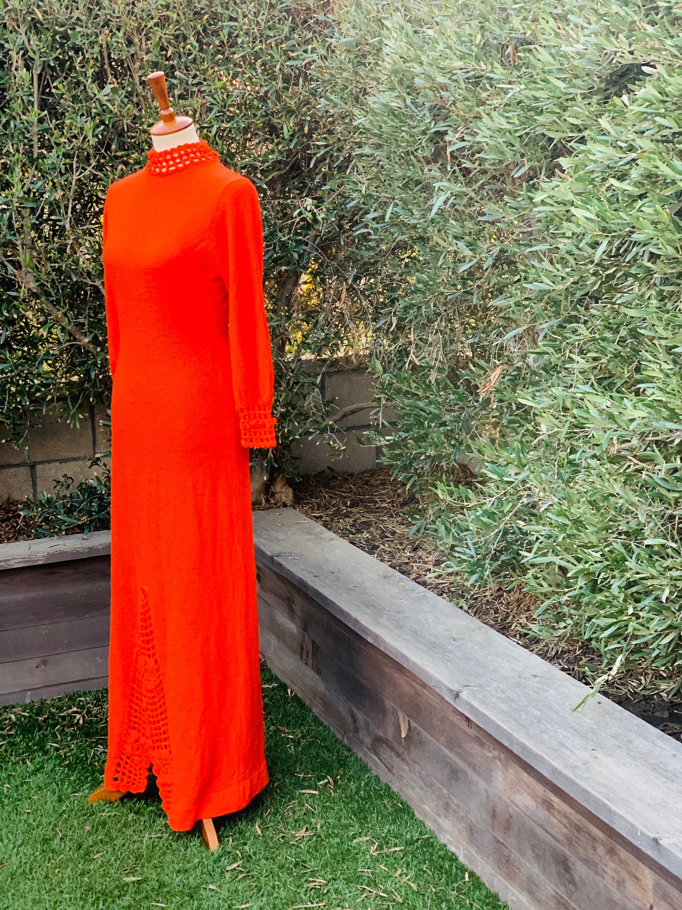 Miss Dolphin Orange Knit Dress | Etsy