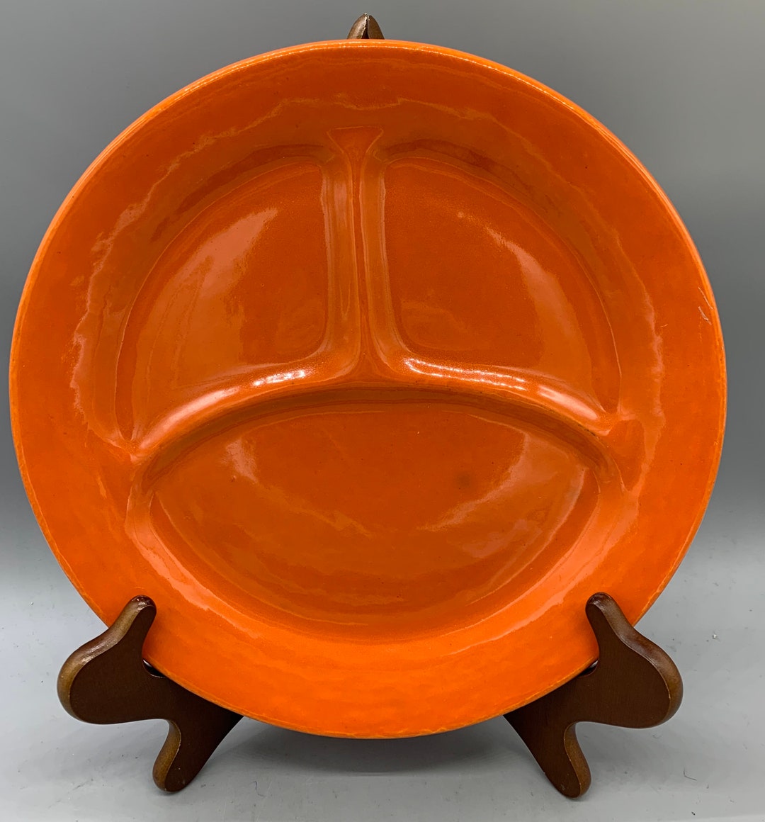 Bauer Pottery’s Plain Ware Grill Plates in Orange, Cobalt Blue, Yellow ...