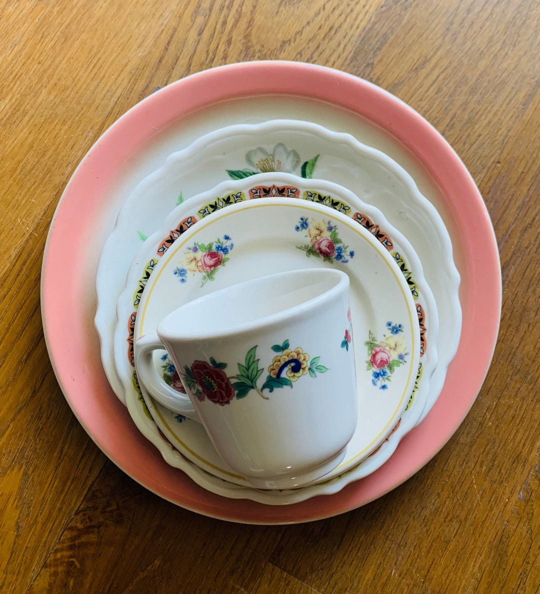 Vintage Restaurant Ware 5 Piece Place Setting - Etsy