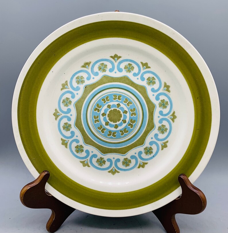 Mismatched Set of 5 Vintage Blue and Green Dinner Plates - Etsy