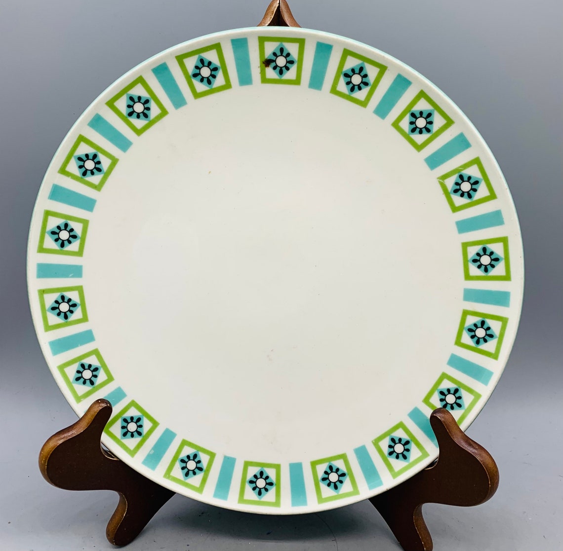 Mismatched Set of 5 Vintage Blue and Green Dinner Plates - Etsy