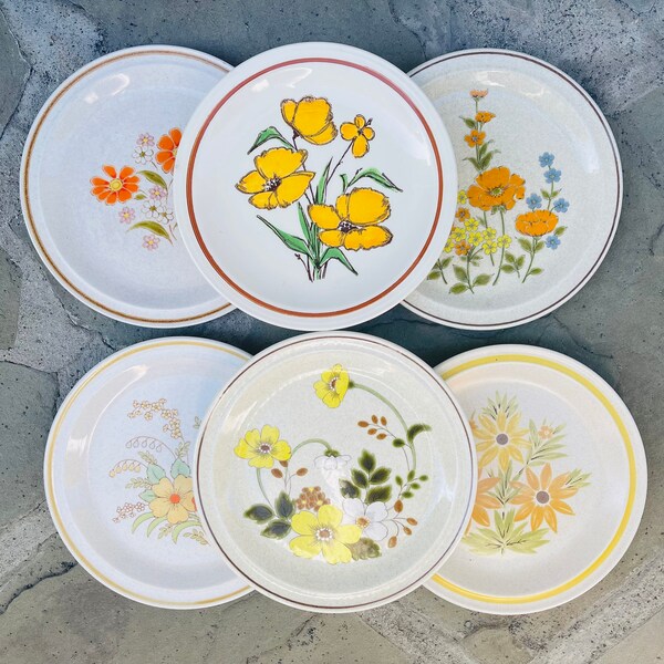 Vintage Floral Plate - Etsy