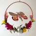 Hanging Mobile - Automeris Pamina Pink Saturn Moth and Wildflowers ...