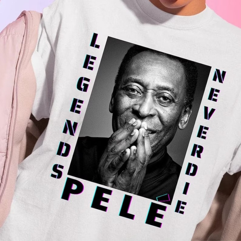 Rip Legend Soccer Vintage Shirt, Pele Brazil Legend Shirt, Legend Pele ...