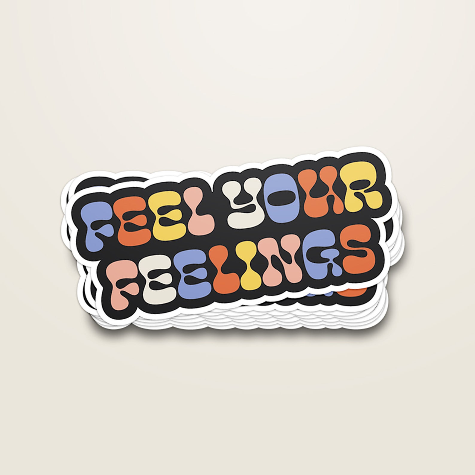 FEEL YOUR FEELINGS Sticker self love laptop decal cute | Etsy