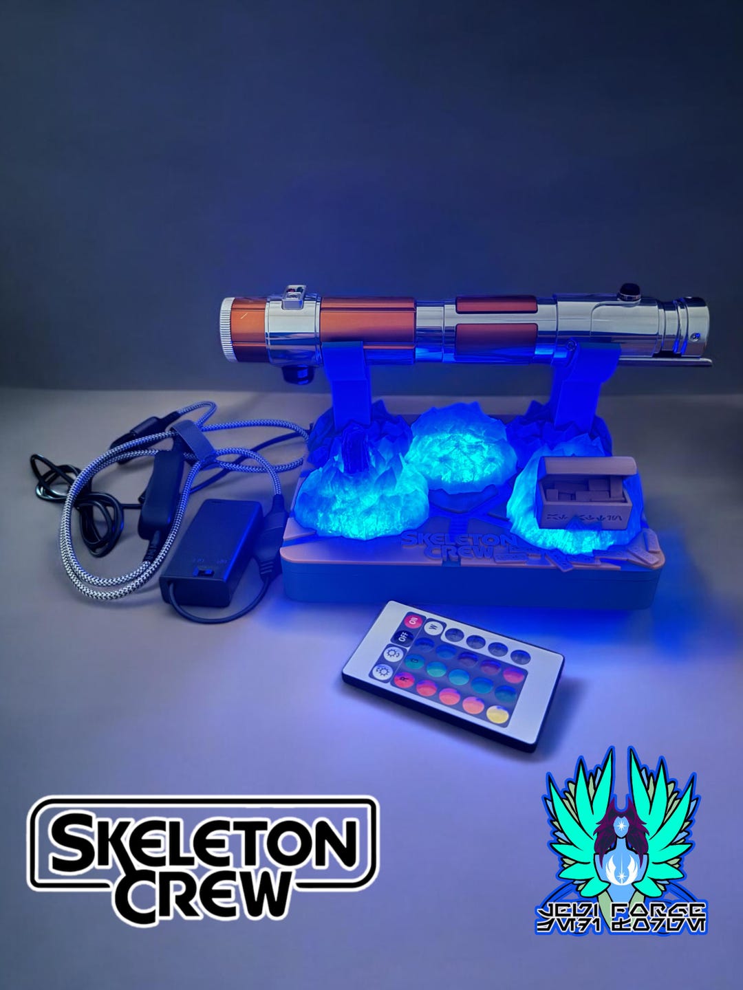 Deluxe LED Lightsaber Stand With Kyber Crystal Cluster Holder - Etsy