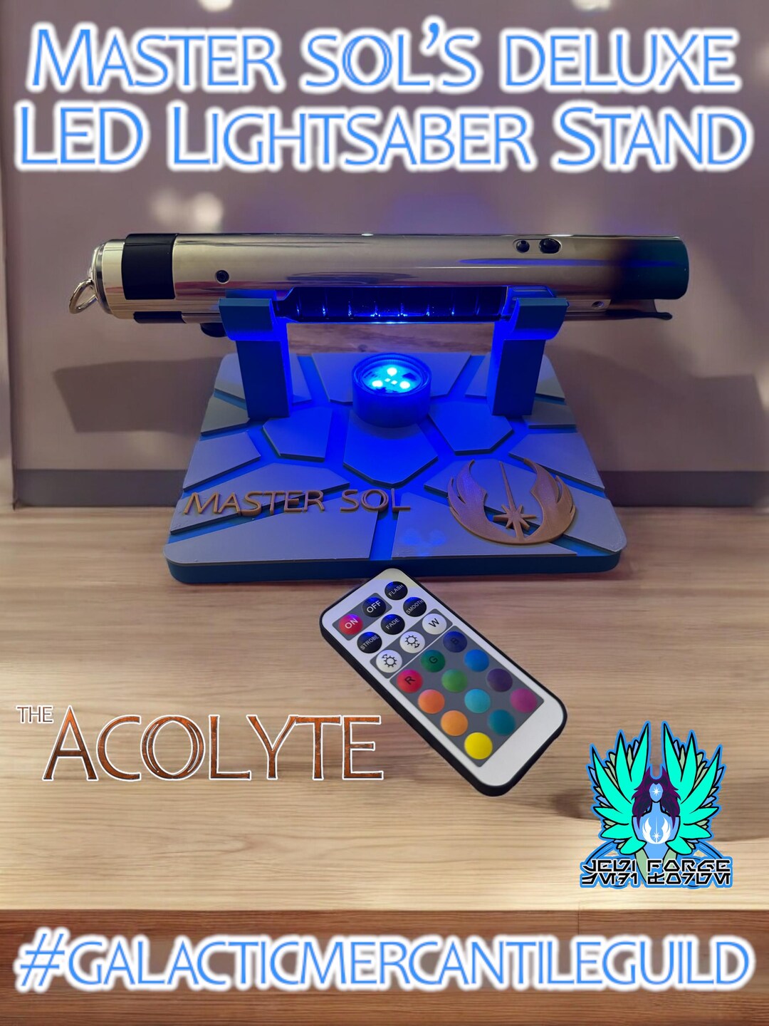Jedi Forge: Master Sols Deluxe LED Lightsaber Stand Osha, Mae, Brendok ...