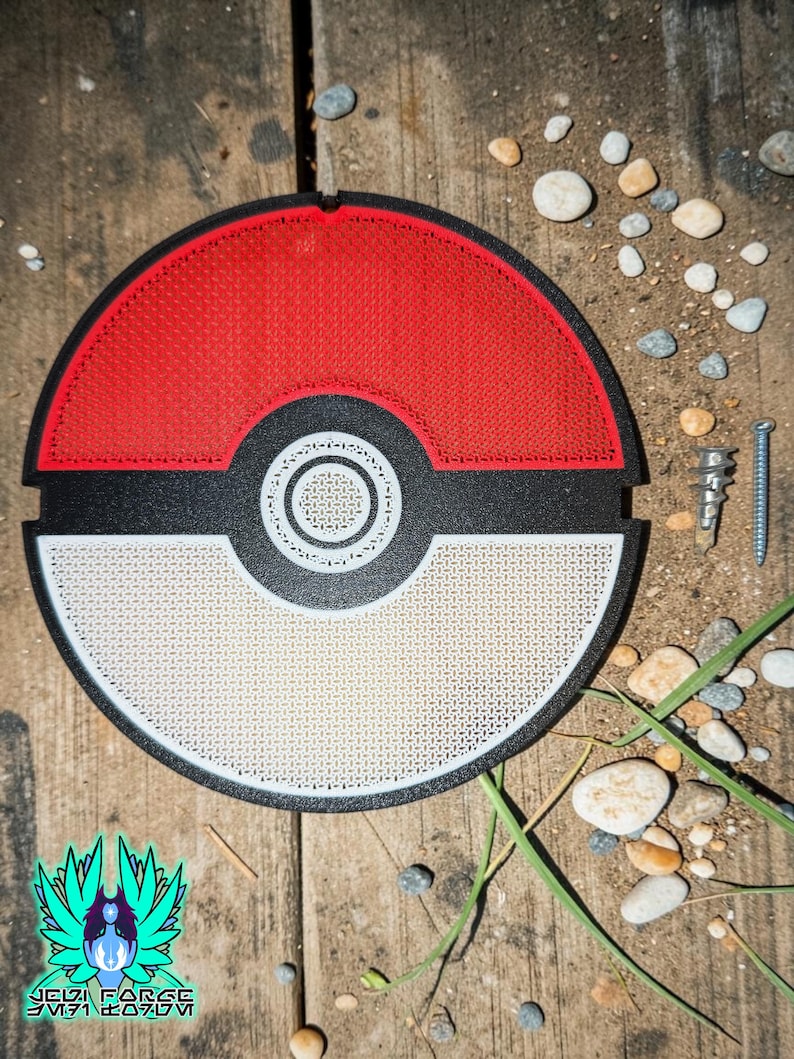Poké Ball Pin Board Tabletop Stand or Wall Mount Pokémon Badge Display ...