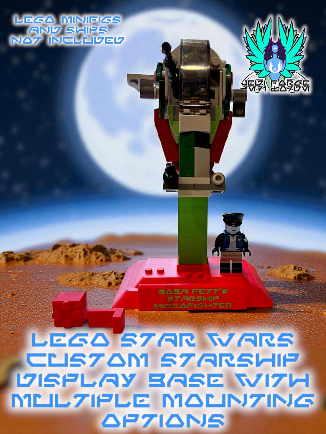 LEGO Star Wars Microfighter Stand | Custom Starship Display Base With ...
