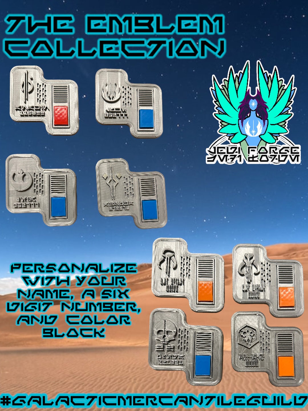 Star Wars Greeble Emblem: Customizable Jedi Forge Collection - Etsy