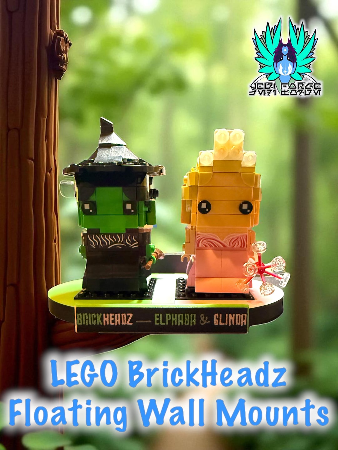Personalized LEGO Brickheadz Floating Wall Mount | LEGO Gift for ...