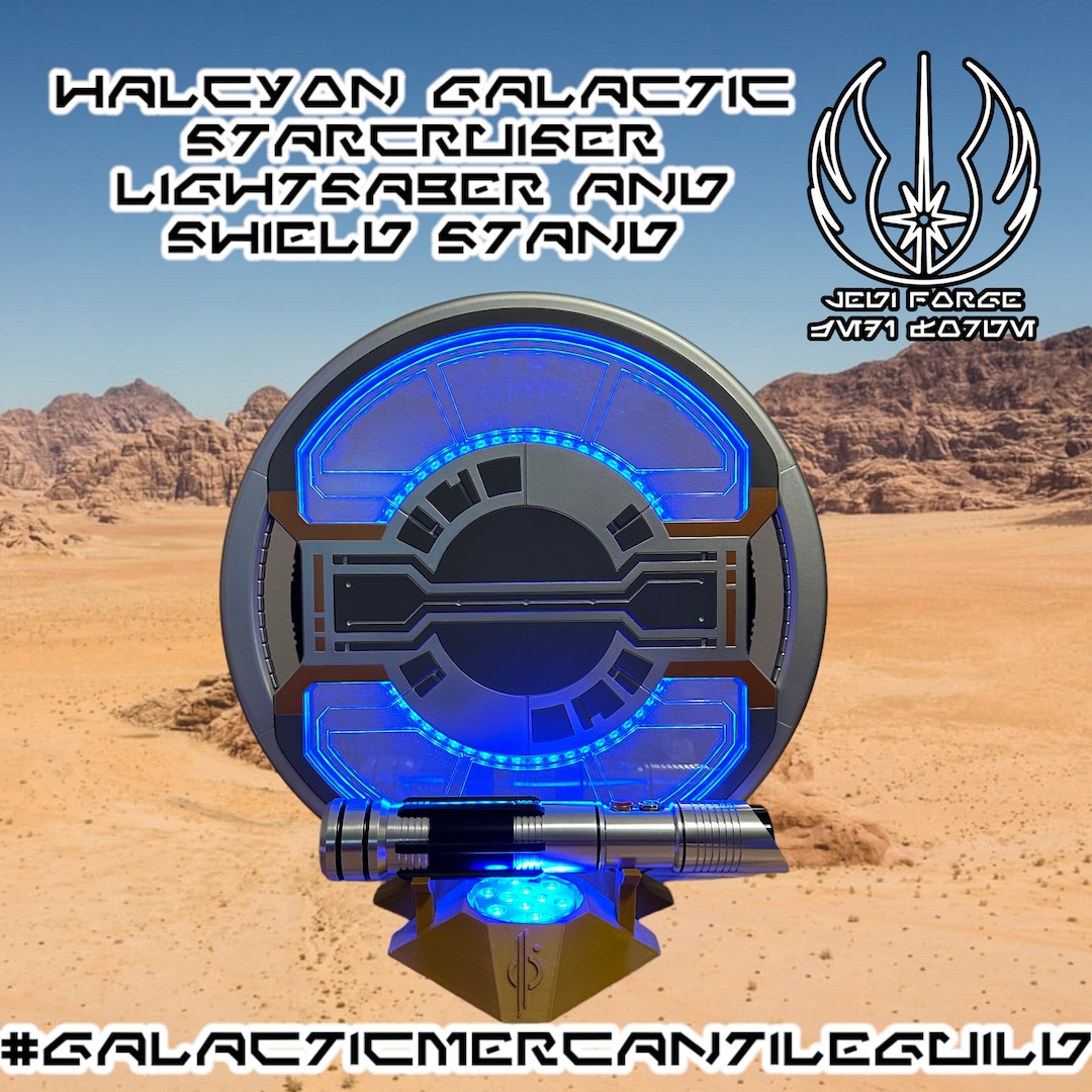 Jedi Forge: Deluxe All-in-one Halcyon Starcruiser Lightsaber and Shield ...