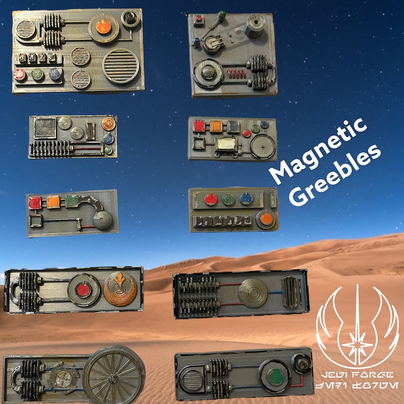Star Wars Inspired Weathered Greebles: Magnetic Costume Prop - Etsy