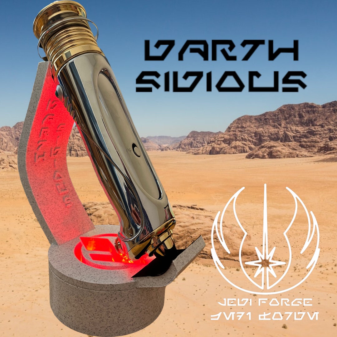 Jedi Forge: Minimalist LED Vertical Lightsaber Stand Darth Sidious ...