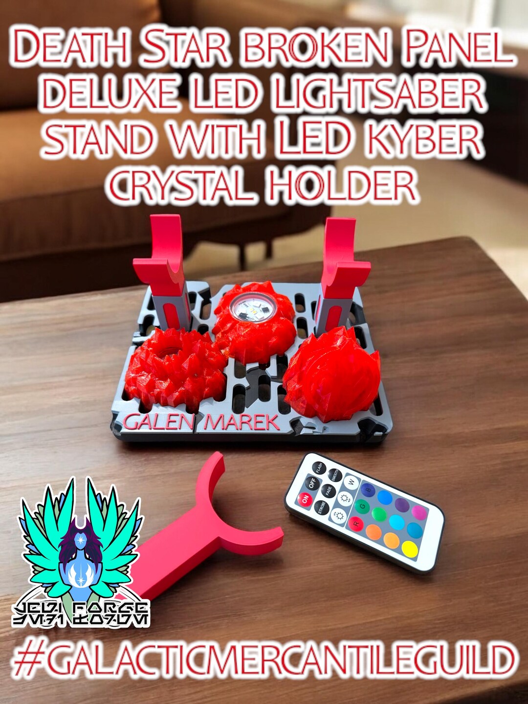 Death Star Broken Panel Deluxe LED Lightsaber Stand, Kyber Crystal ...