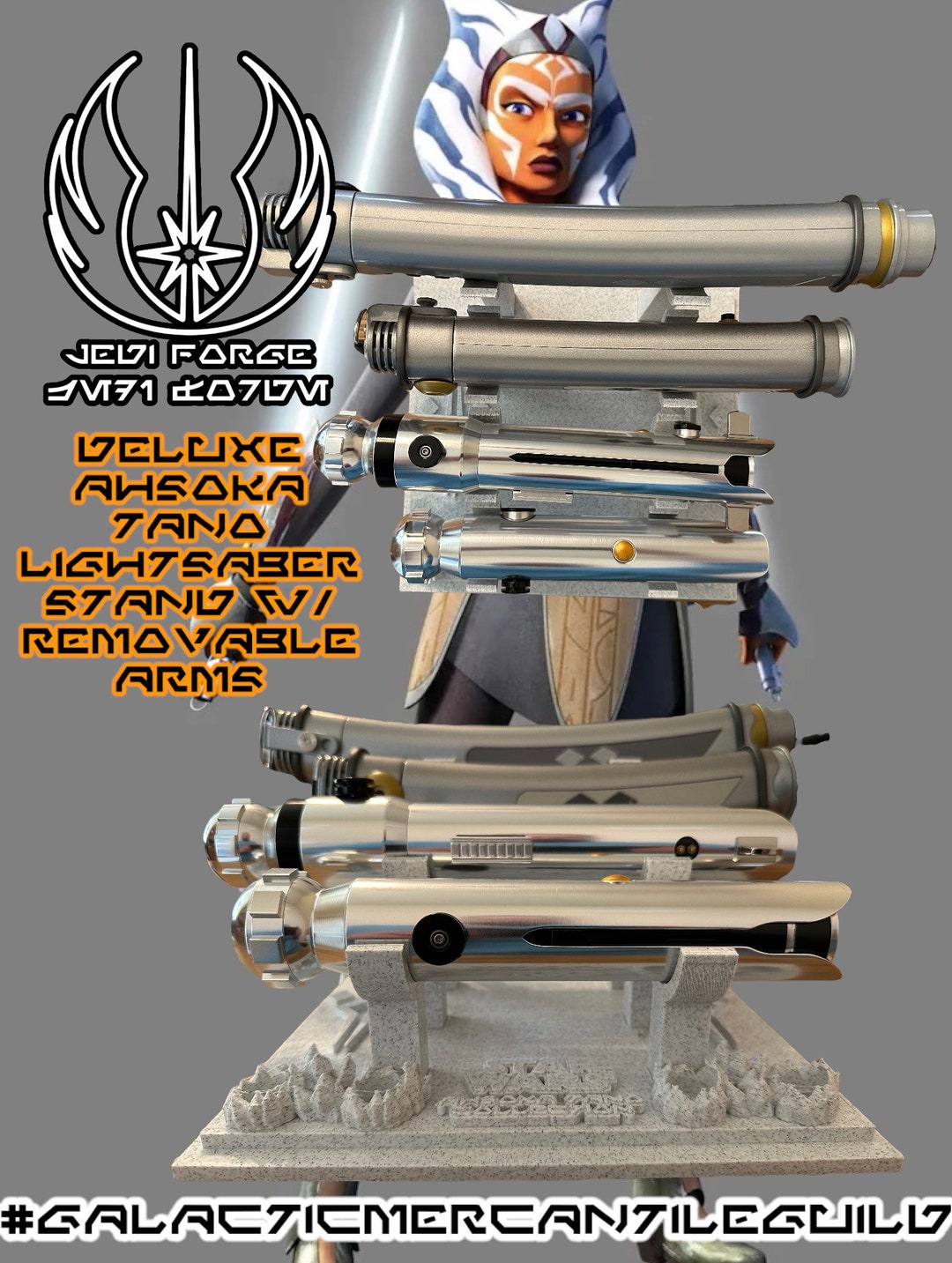 Jedi Forge: Deluxe Ahsoka Tano Collection Soporte de sable de luz de 4 ...