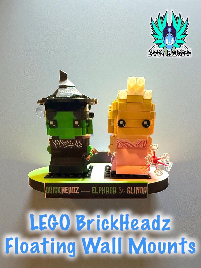 Personalized LEGO Brickheadz Floating Wall Mount | LEGO Gift for ...