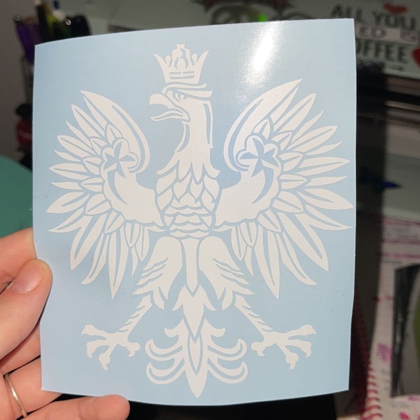 Polish Eagle Car Sticker Grey - Etsy