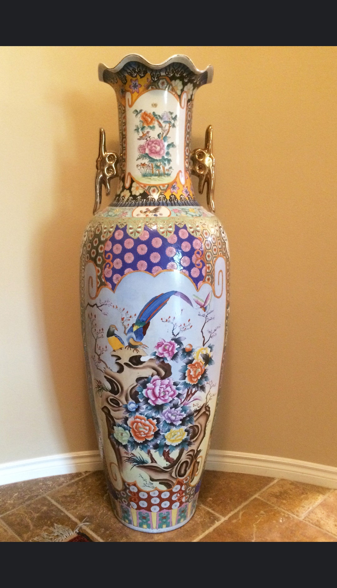 Rare Extra Large 62" Monumental Chinese Porcelain Vase Antique Very ...